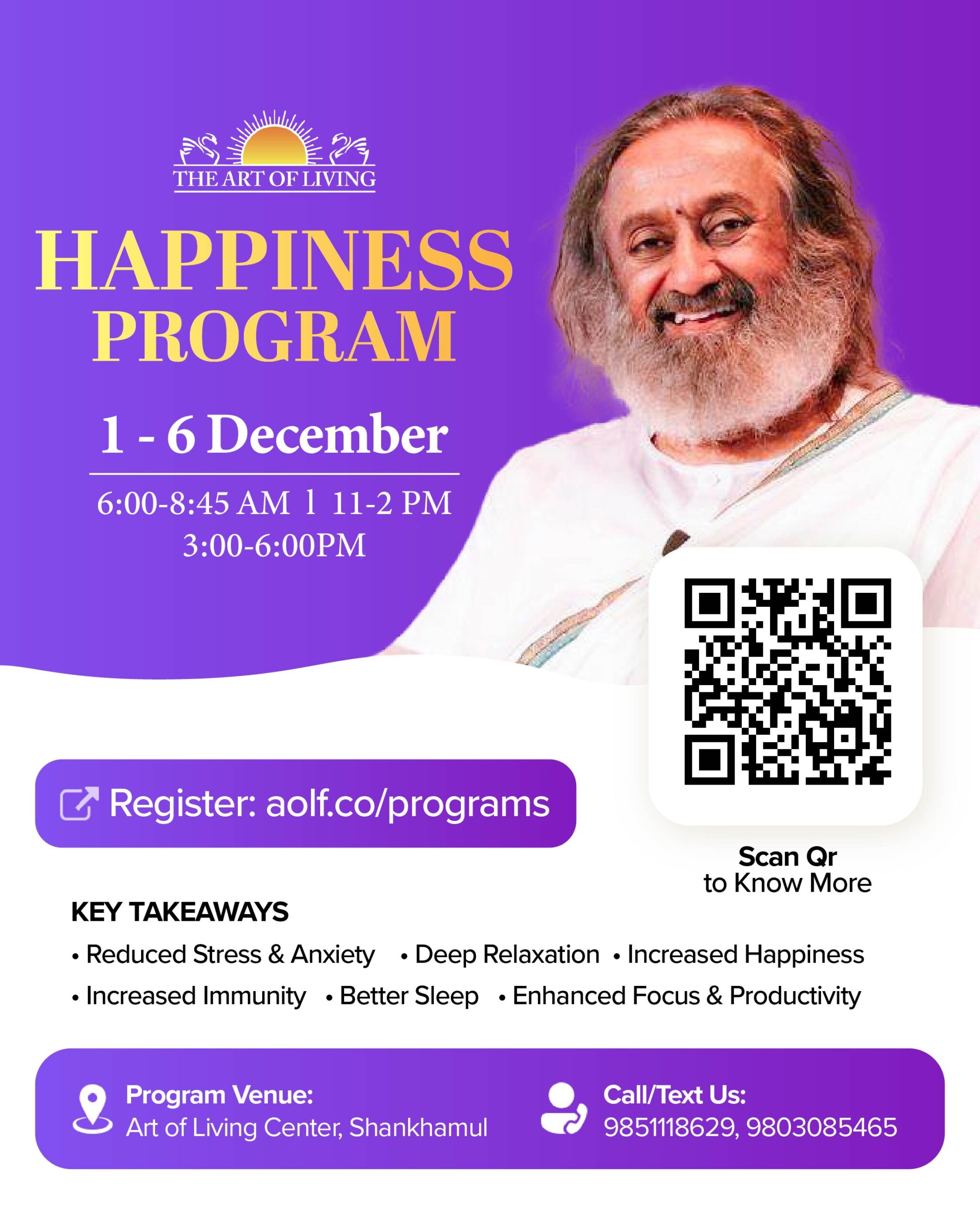 Happiness Program — December 1 to 6, 2025